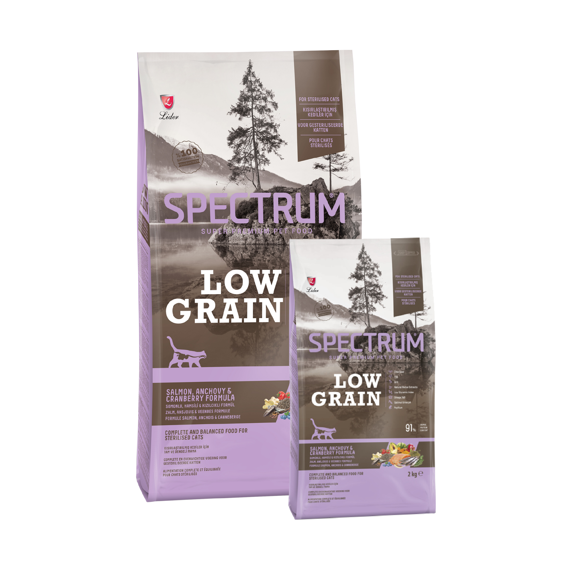 Spectrum Low Grain Sterilised Adult Cat Food with Salmon, Anchovy ...