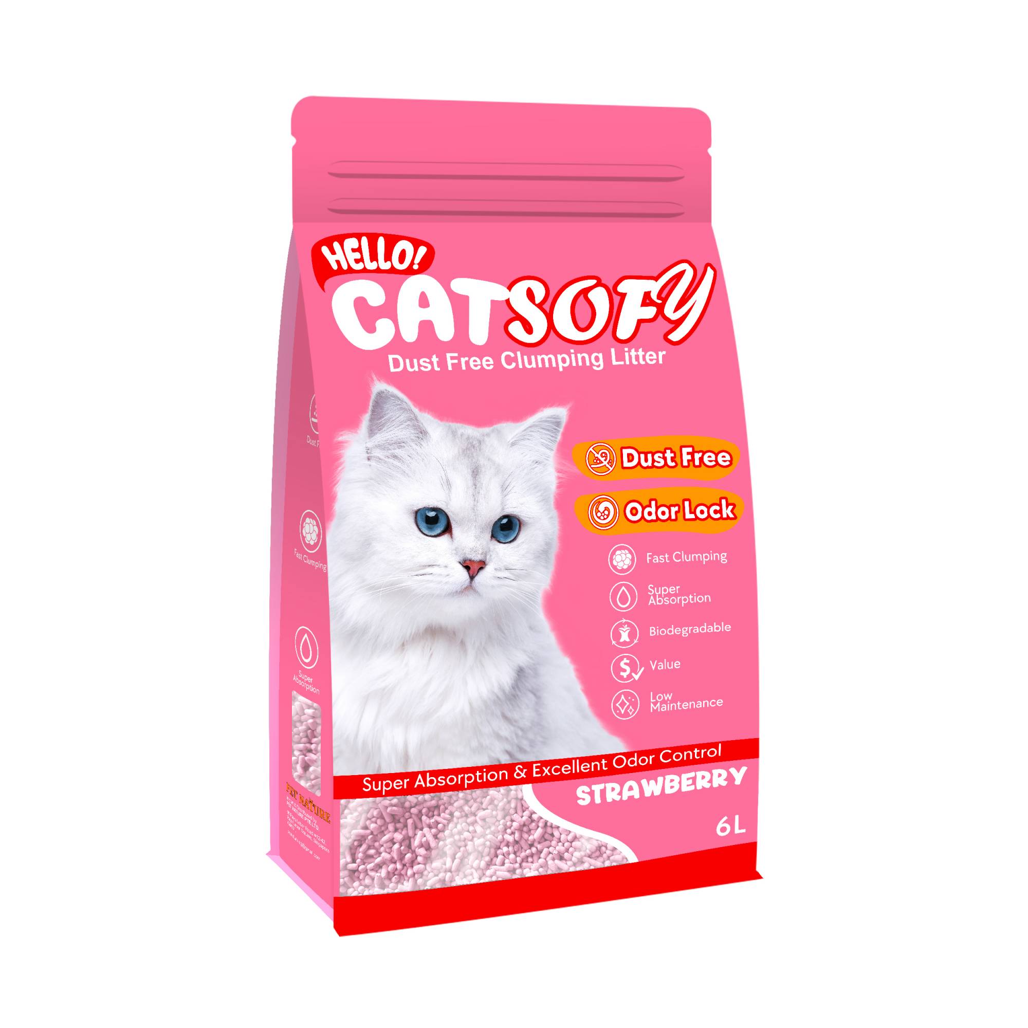 Hello Microsofy Cat Litter Strawberry