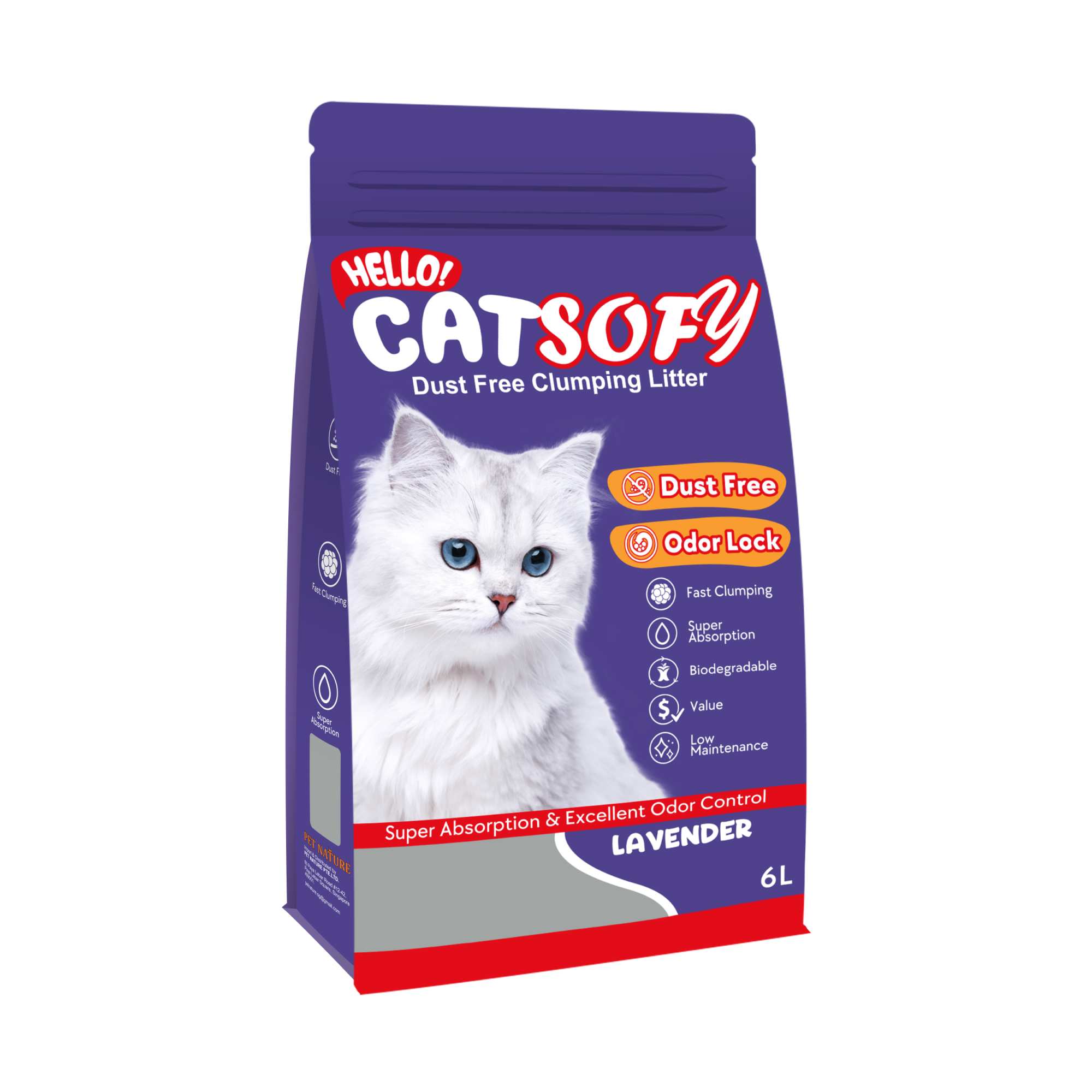 Hello Microsofy Cat Litter Lavender