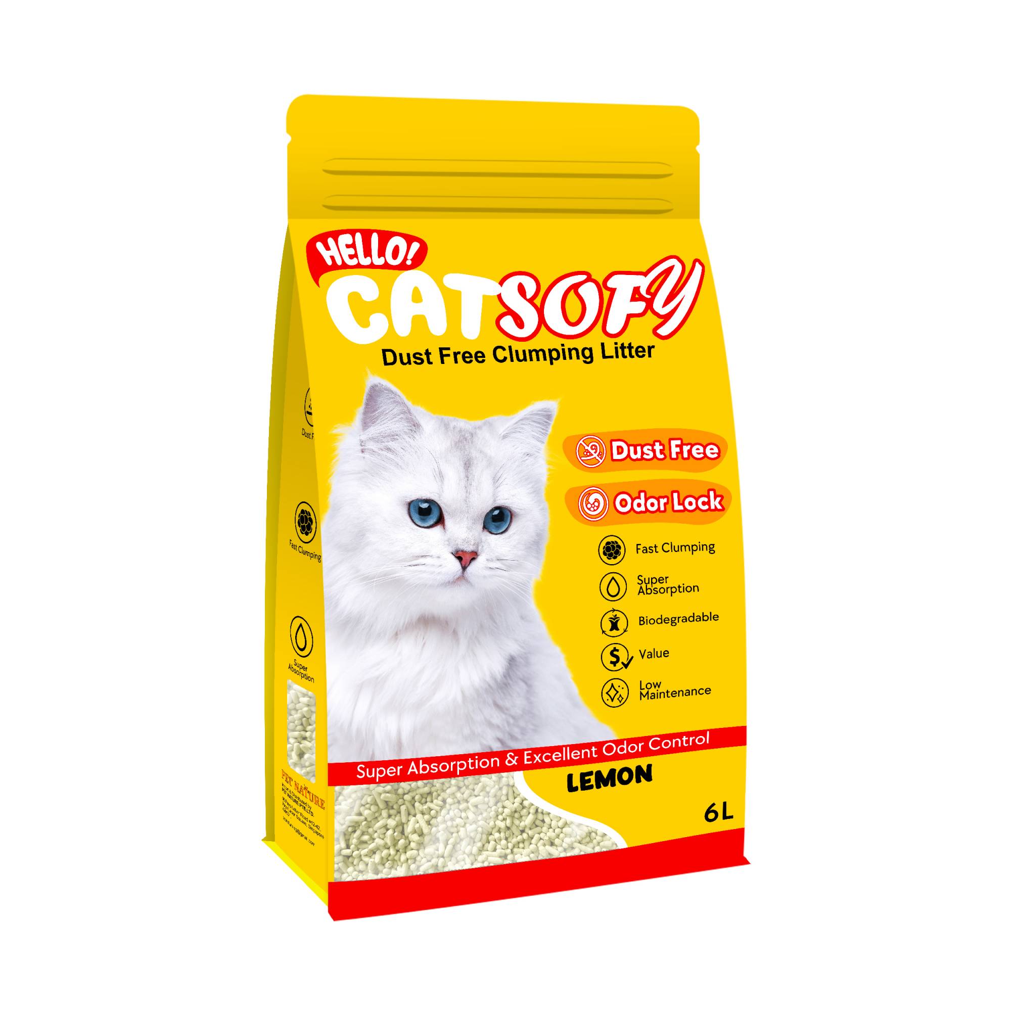 Hello Microsofy Cat Litter Lemon