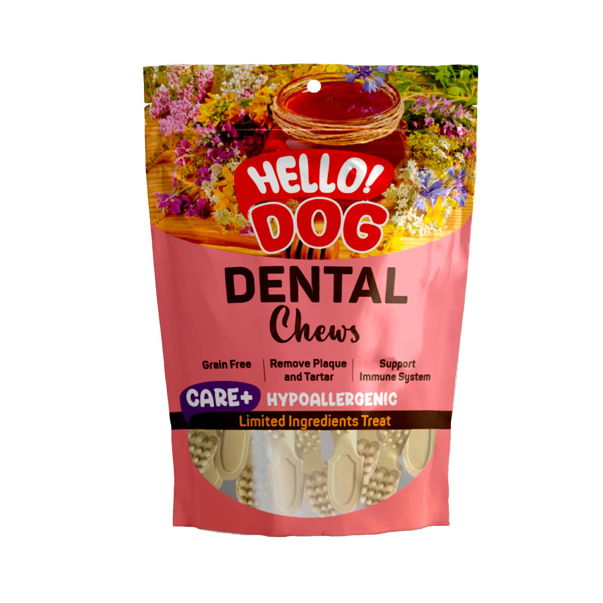 Hello Dog Dental Chew Care+ Milk Brushzees