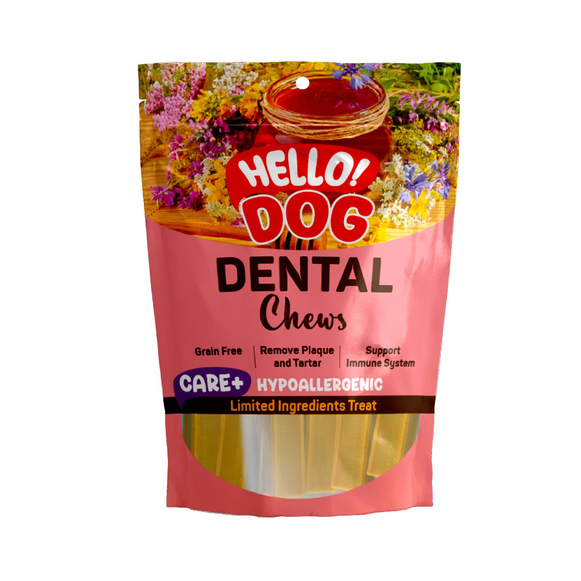 Hello Dog Dental Chew Care+ Banana with Chicken Stix