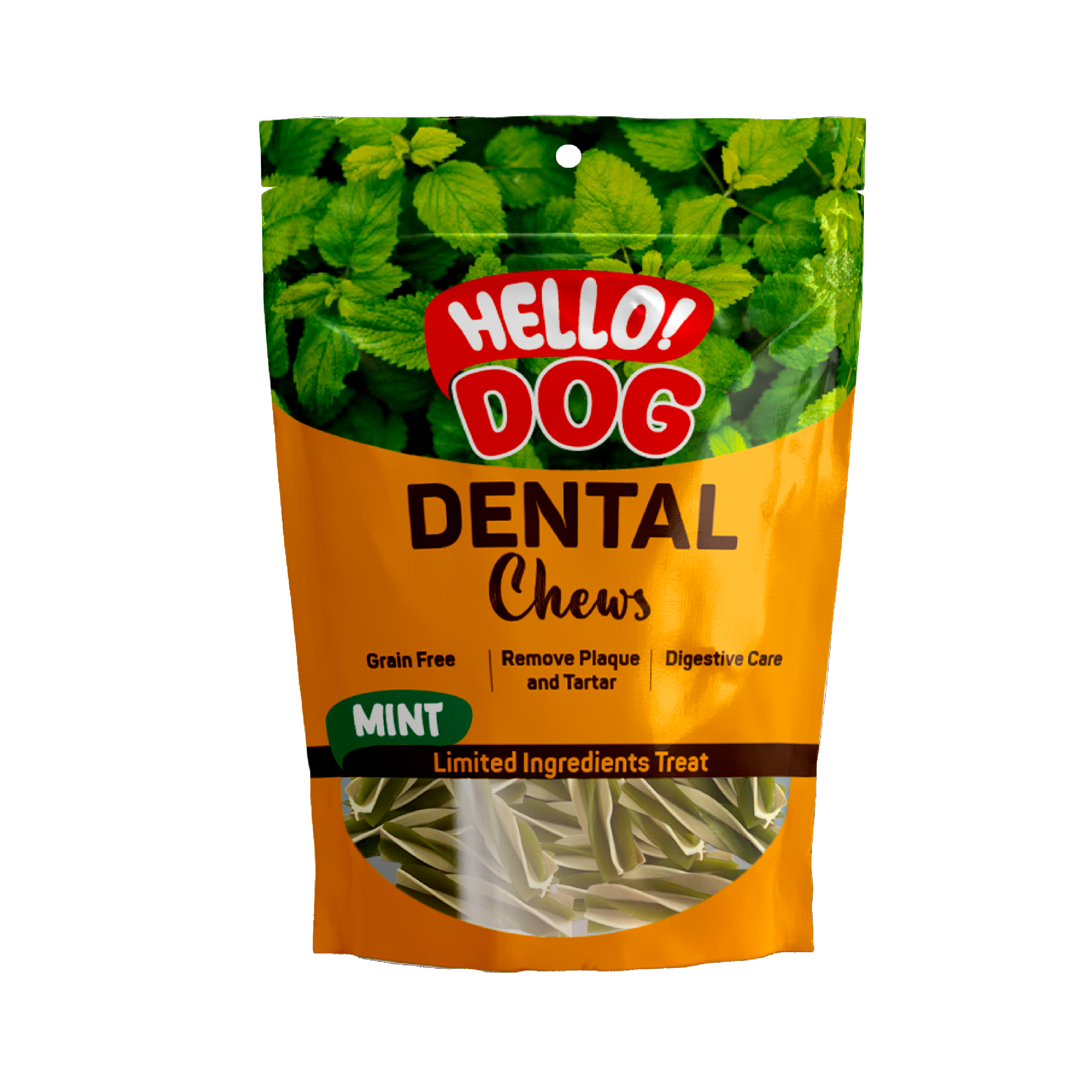 Hello Dog Dental Chew Mint Milk with Mint Ridges